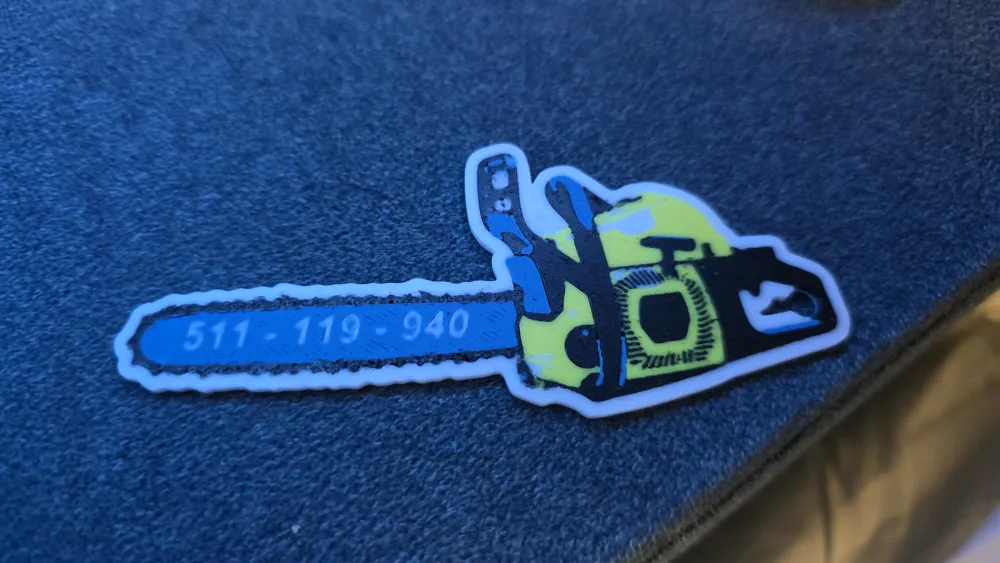 Chainsaw keychain with editable text or number KEY by smigi MakerWorld ...