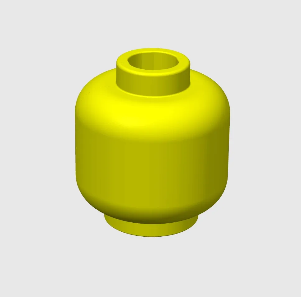 Head Faceless for Lego-like Minifigure (10:1 scale) Remixed by ScottyDT ...