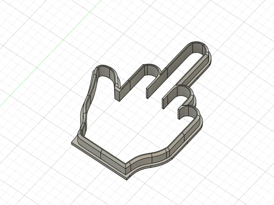 Middle Finger Cookie Cutter - Free 3D Print Model - MakerWorld