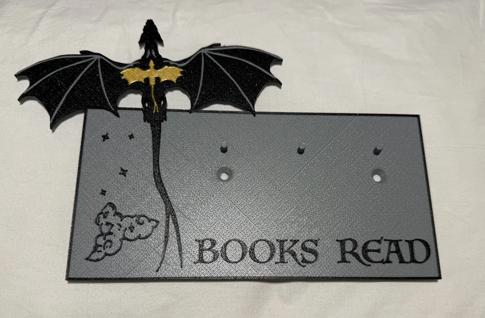 Fourth Wing Buchzähler – Kostenloses 3D-Druckmodell – MakerWorld