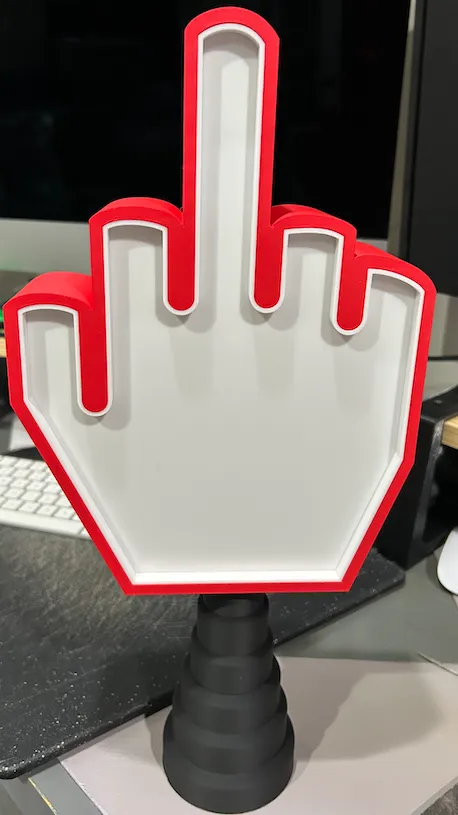 LED Middle Finger Xmas Topper - Free 3D Print Model - MakerWorld
