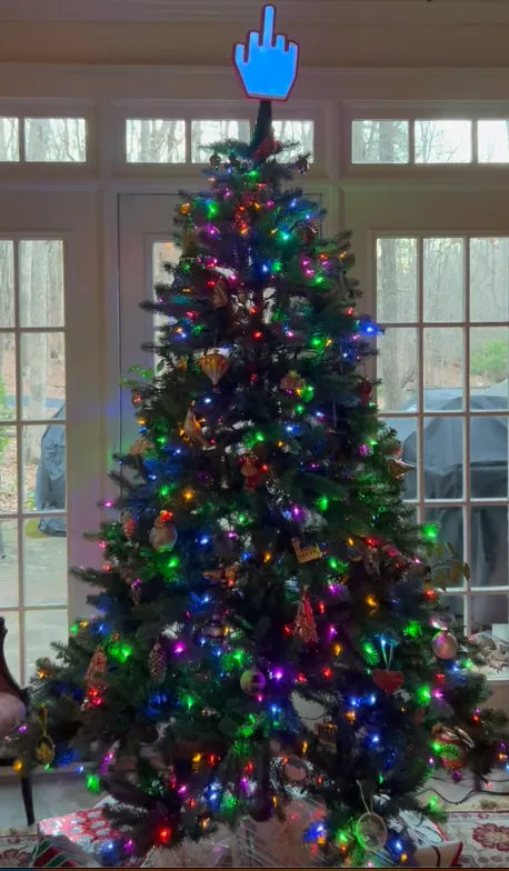 LED Middle Finger Xmas Topper Remixed by arquero1302 - MakerWorld