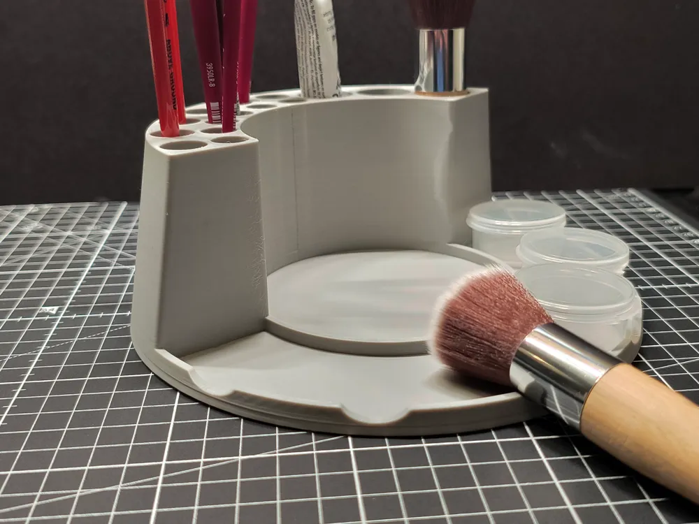 Brush and Water Pot Holder Remix - Free 3D Print Model - MakerWorld