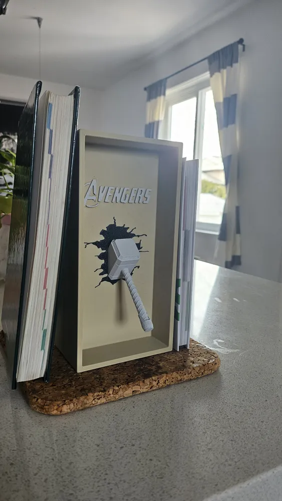 NO AMS Mjolnir Book Nook - Free 3D Print Model - MakerWorld