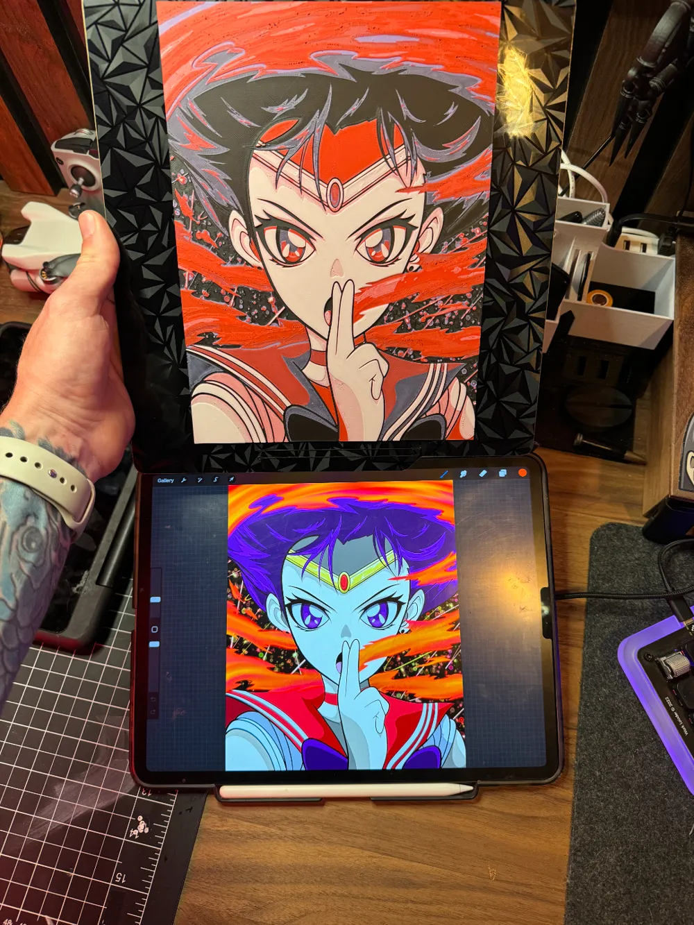 Sailor Mars Original Art Hue Forge by Melted Plastic - MakerWorld