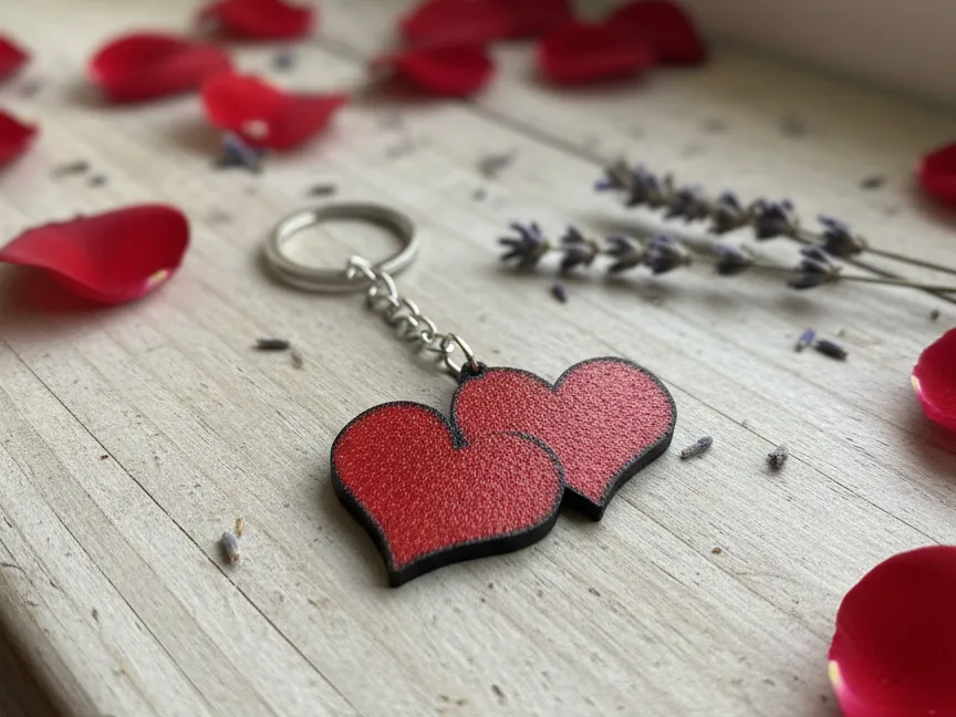 Interlocking Hearts Keychain - Free 3D Print Model - MakerWorld