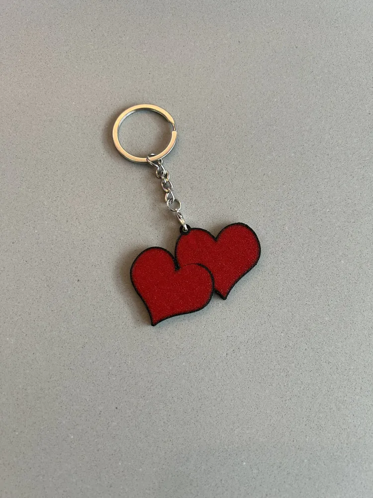 Interlocking Hearts Keychain - Free 3D Print Model - MakerWorld