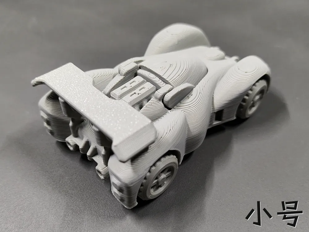 Single-seat race car with movable rear wing (no supports, no hardware ...