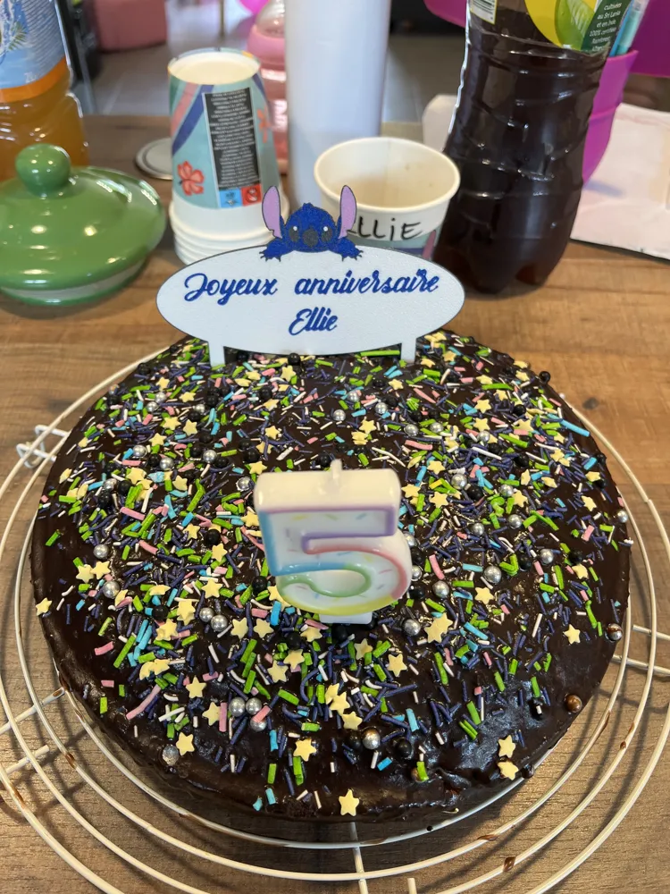 Stitch Cake Toppe - Custom Name, Age & Colors ! - Free 3D Print Model ...