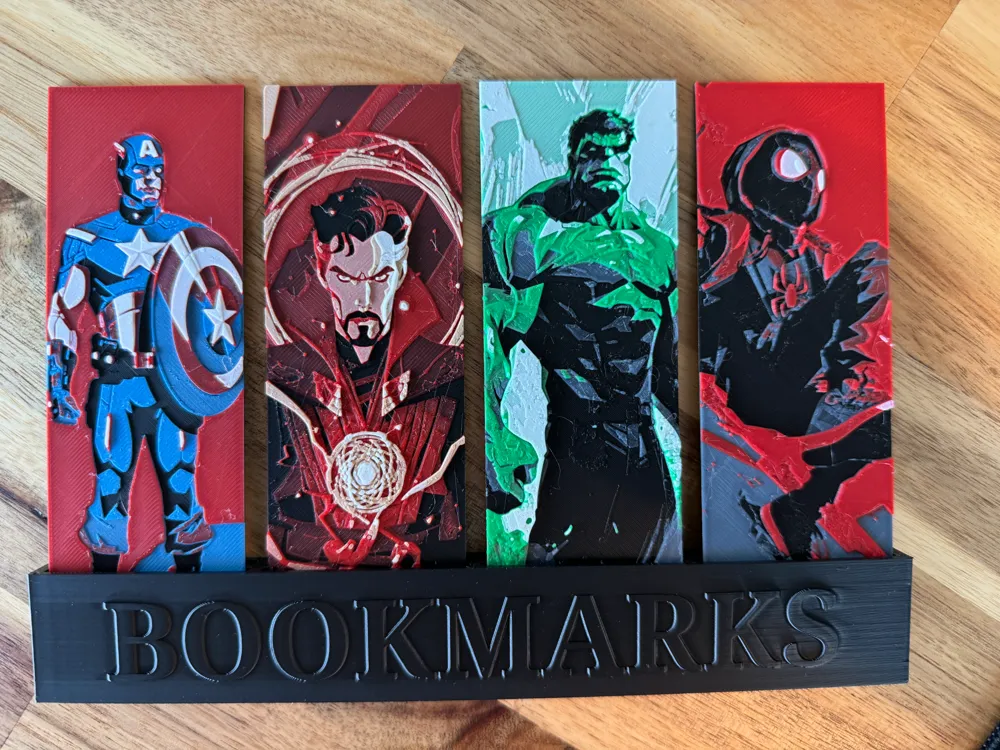 Marvel Bookmark Collection #1 by Canadian Gamer - MakerWorld