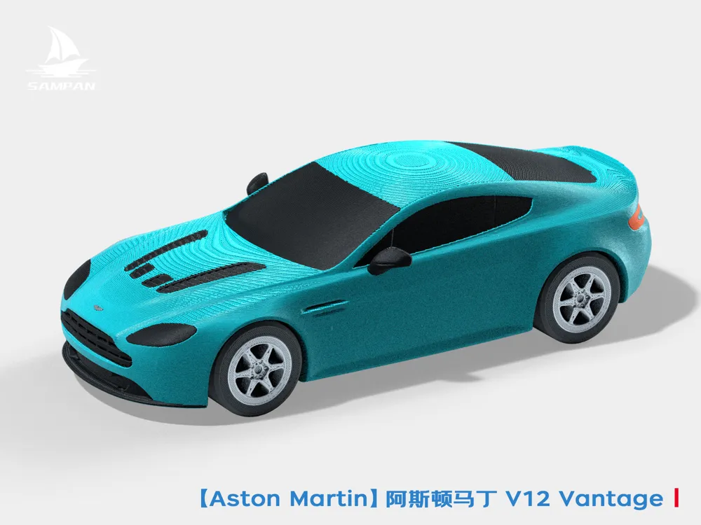 【Aston Martin】Aston Martin V12 Vantage Luxury Sports Car Model Assembly ...
