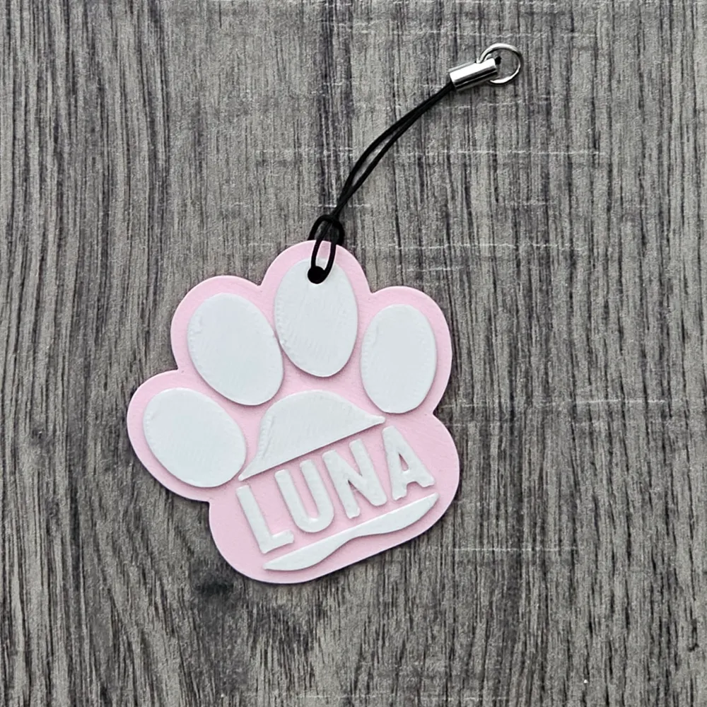 CUSTOM pet keychan with your name (change name yourself) by lbllab3d ...