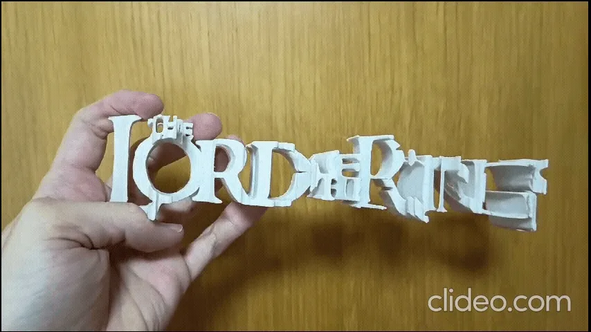LOTR / Flip Text with The Felllowship - Free 3D Print Model - MakerWorld