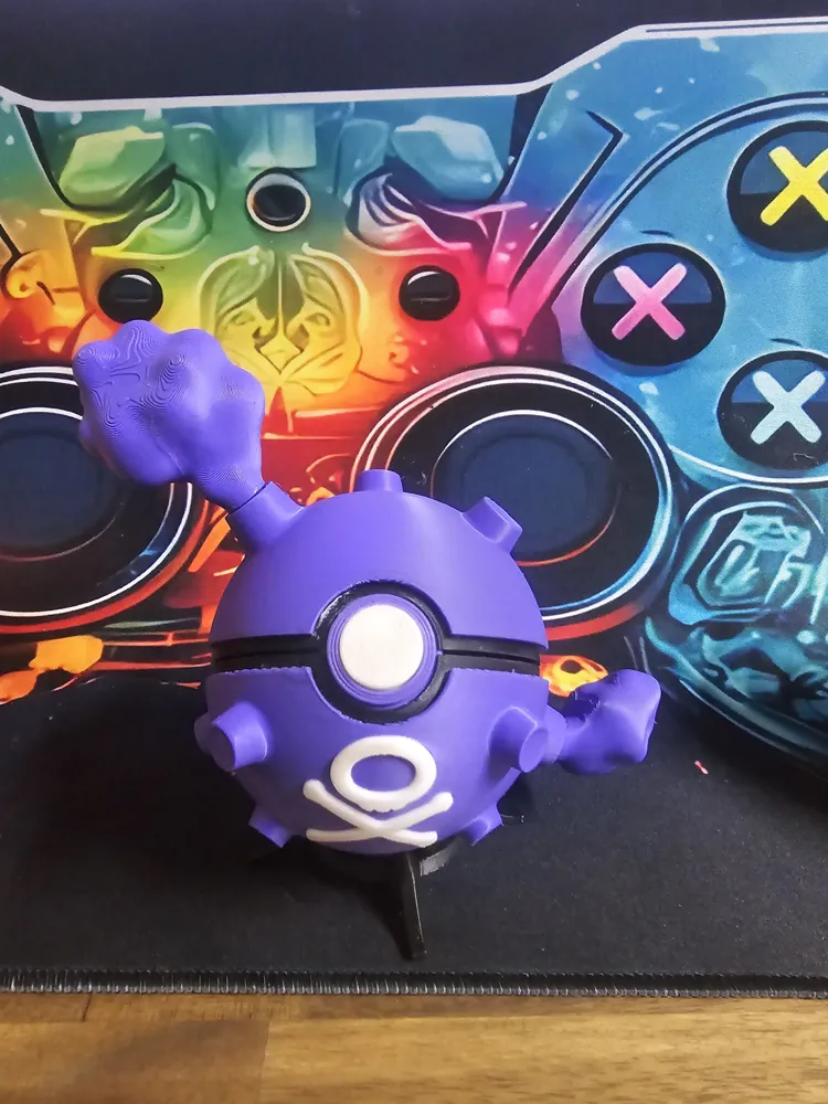 Koffing Pokeball - Free 3D Print Model - MakerWorld