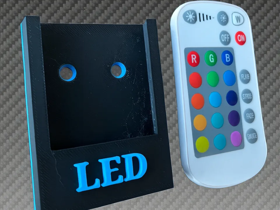 LED Remote Control Holder by Bobba94 MakerWorld: Download Free 3D Models