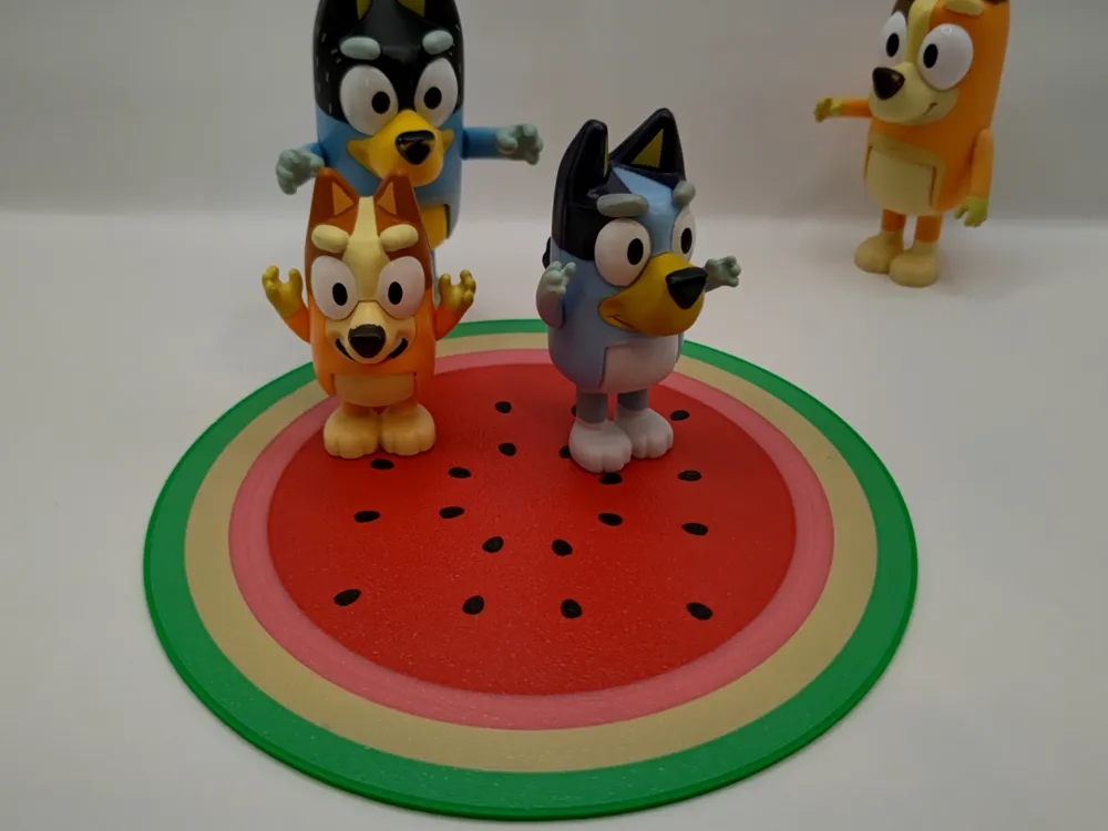 Bluey Figures Bedroom Watermelon Rug Toy (Fan Made by ...