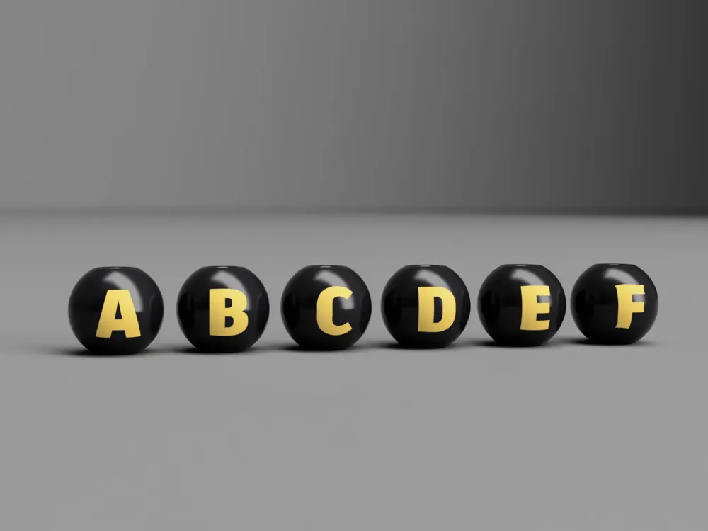 Beads with letters and numbers - Free 3D Print Model - MakerWorld