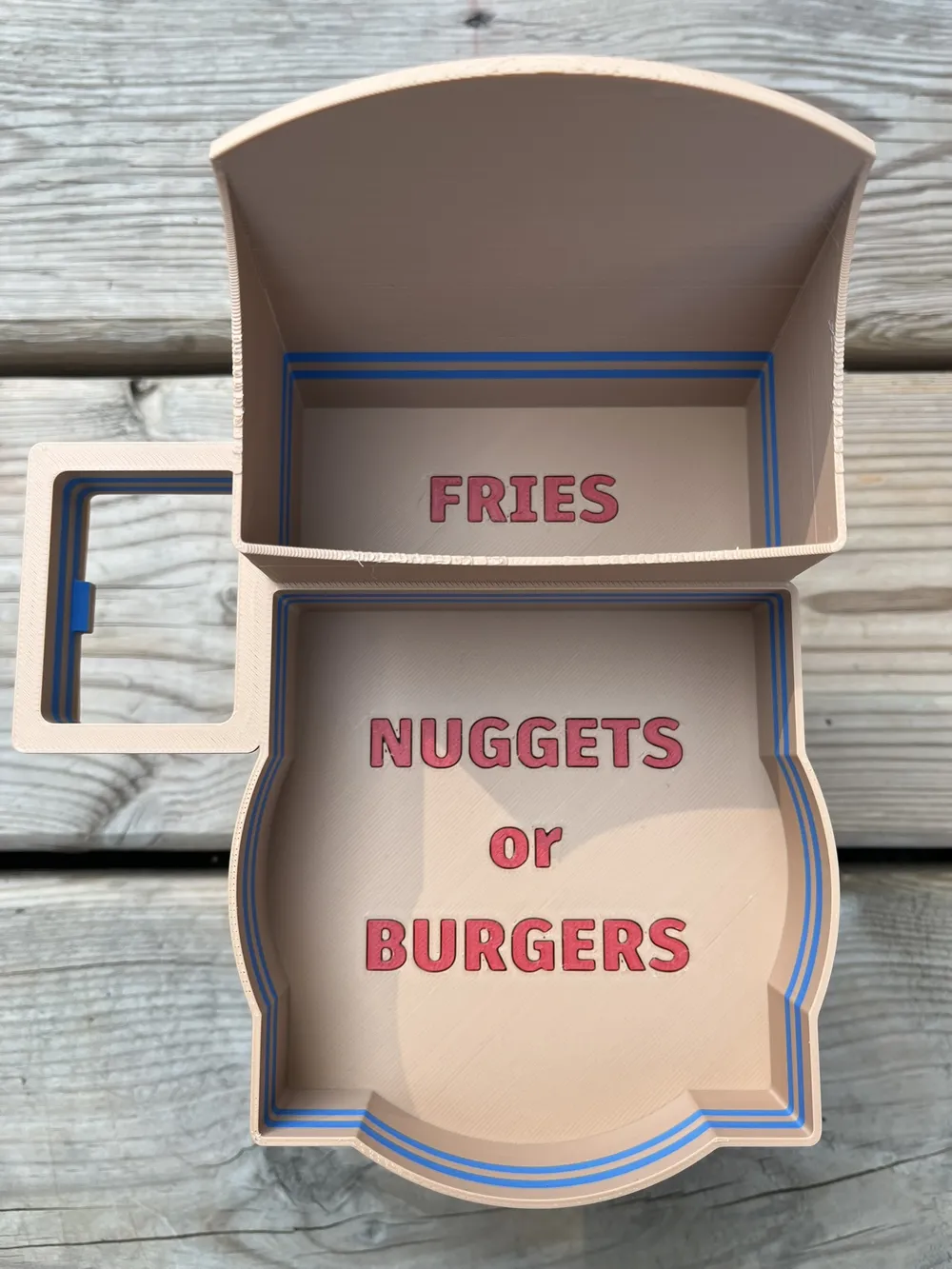 Nuggets or Burgers, Fries & Sauce Cup Insert - Free 3D Print Model ...