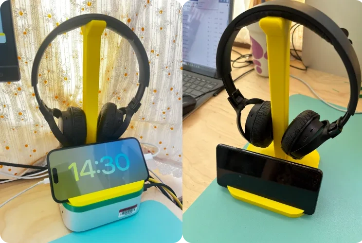 Headphone and Phone Holder 2-in-1, Adapts to mac mini M4 by symbolStar ...