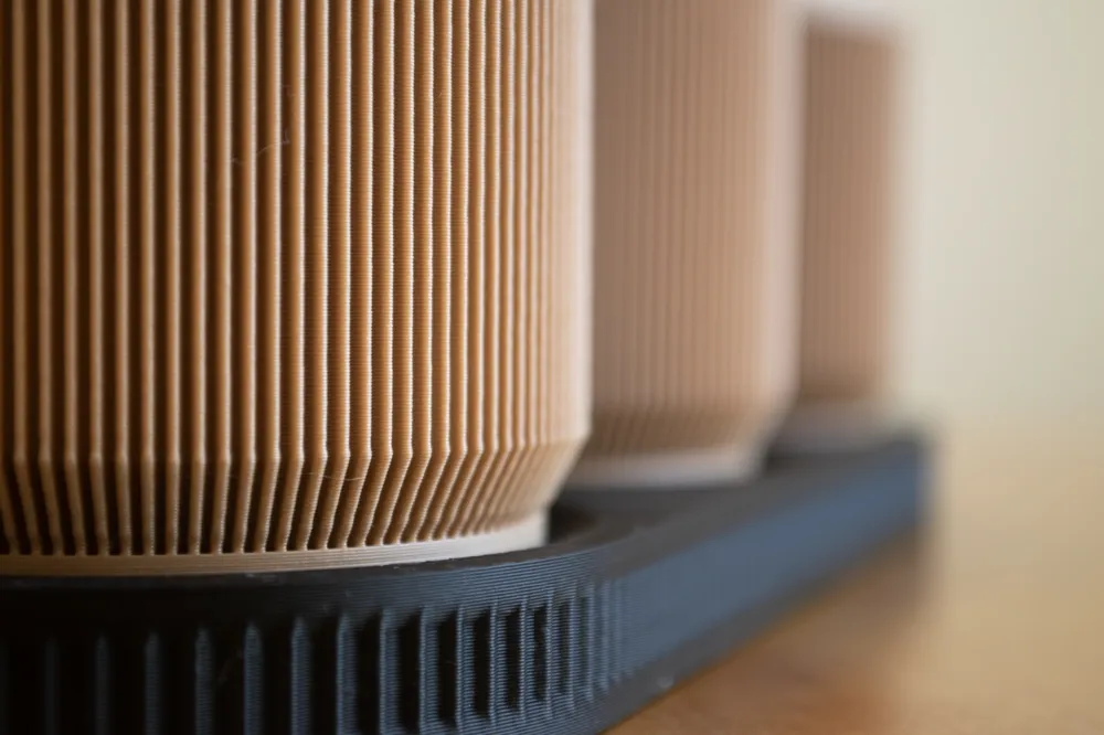 Mid Century Modern Mini Plant Pots with Tray - Free 3D Print Model ...