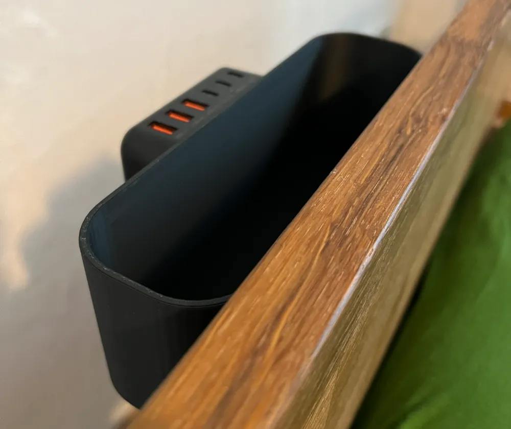 Bed Backrest Tray + USB Multi-Charger Holder by Crust333 - MakerWorld