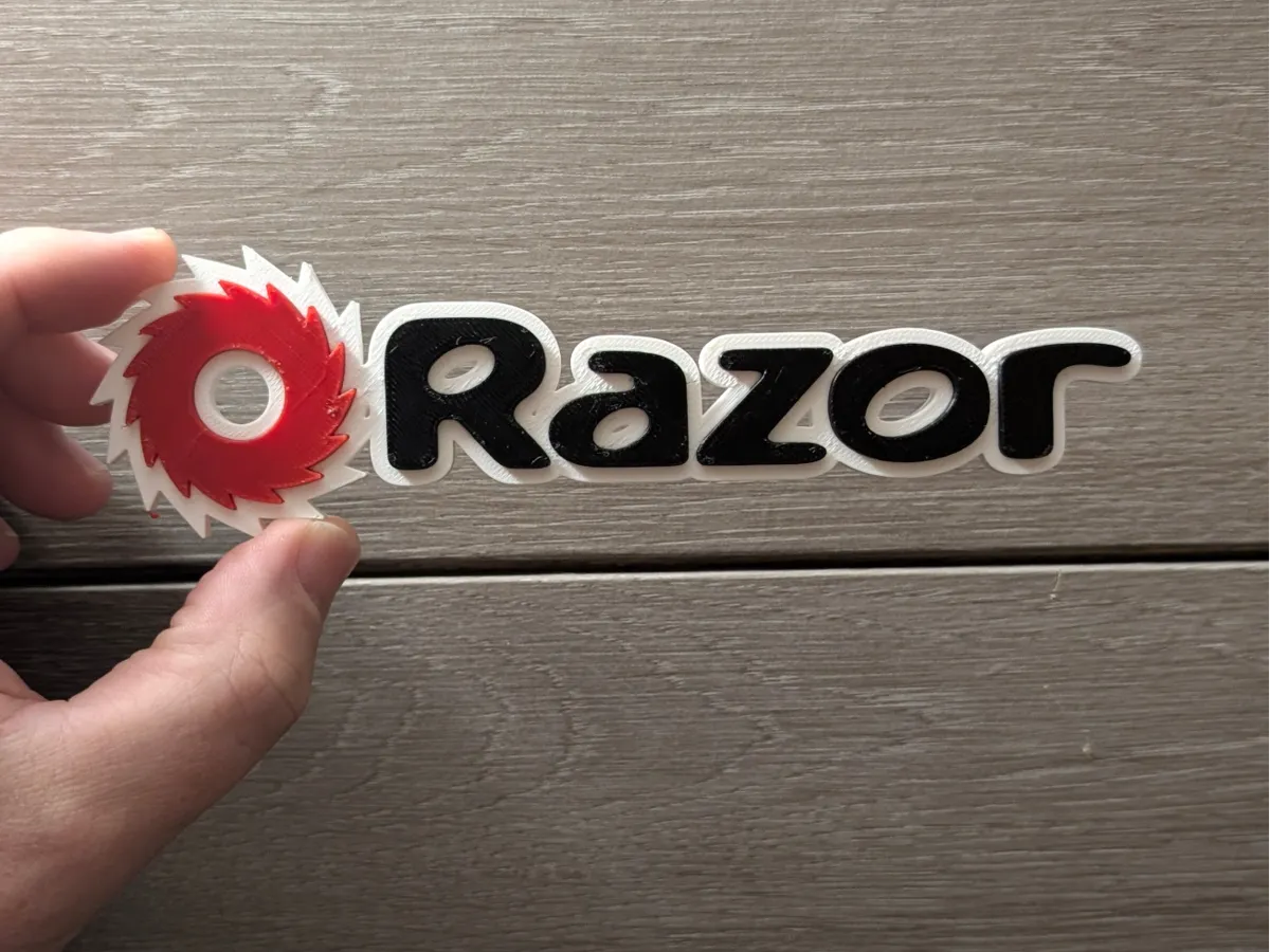 Razor Scooter logo sign - Free 3D Print Model - MakerWorld
