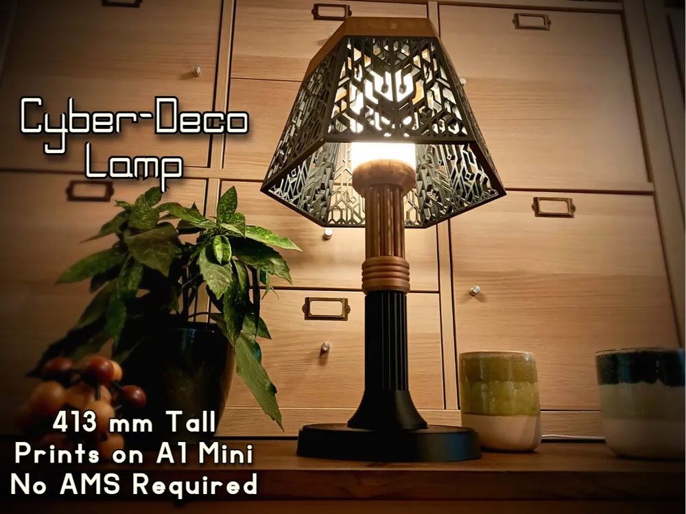 Cyber-Deco Lamp - Free 3D Print Model - MakerWorld