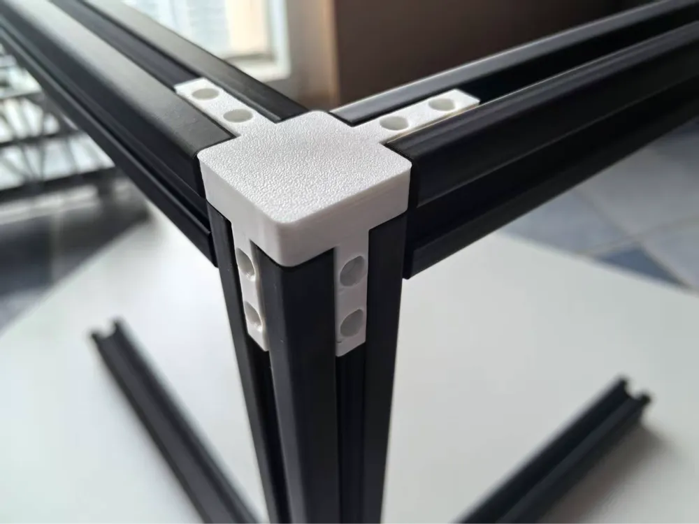 Aluminum profile - 3D right angle connector - Free 3D Print Model ...