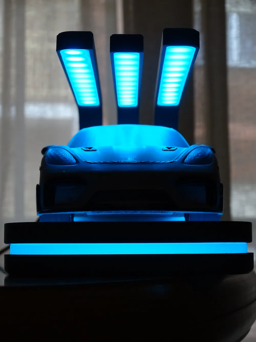 Futuristic RGB Car Showroom Diorama Stand - Free 3D Print Model ...