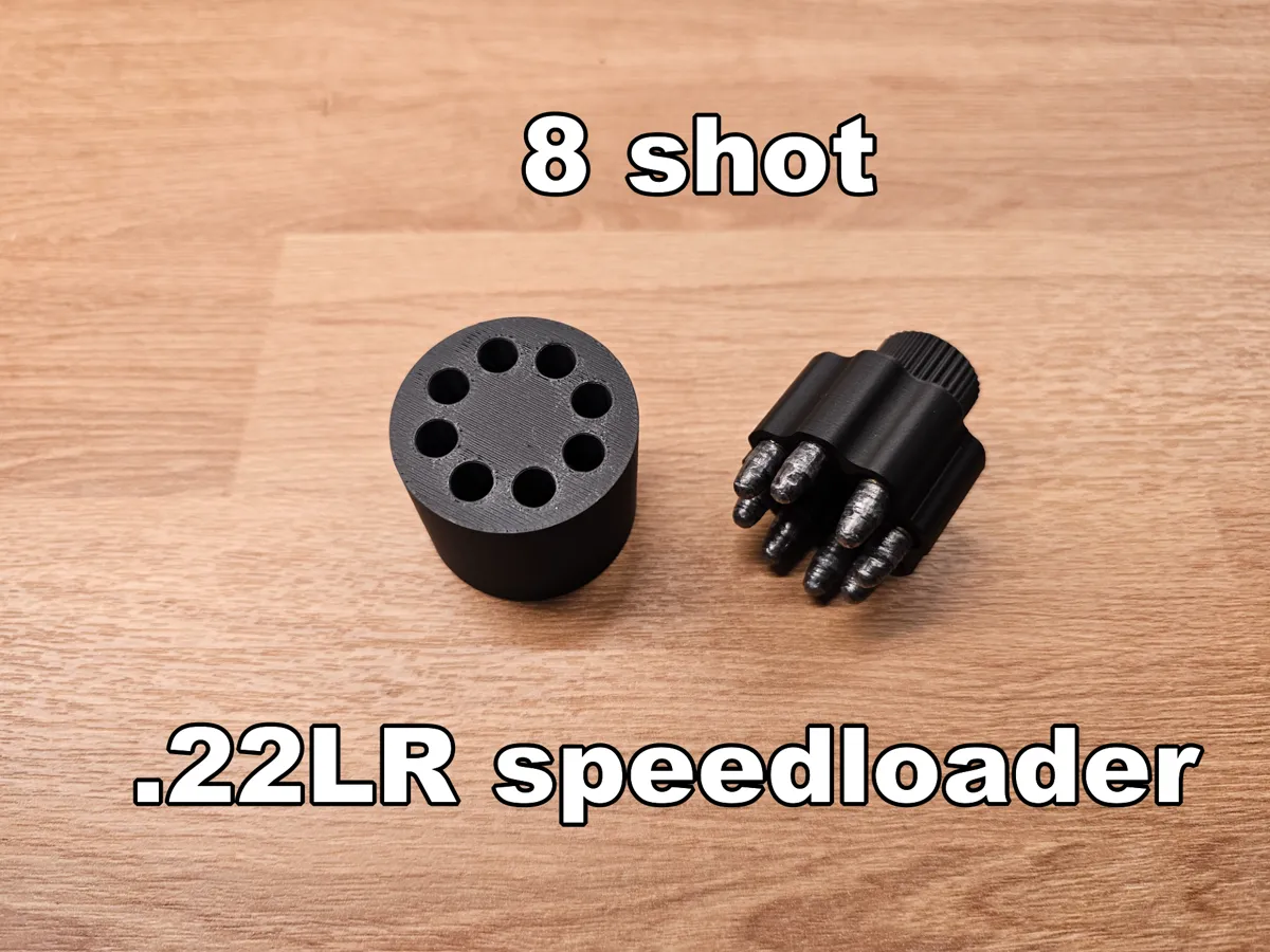 .22LR 8 shot revolver speedloader - Free 3D Print Model - MakerWorld