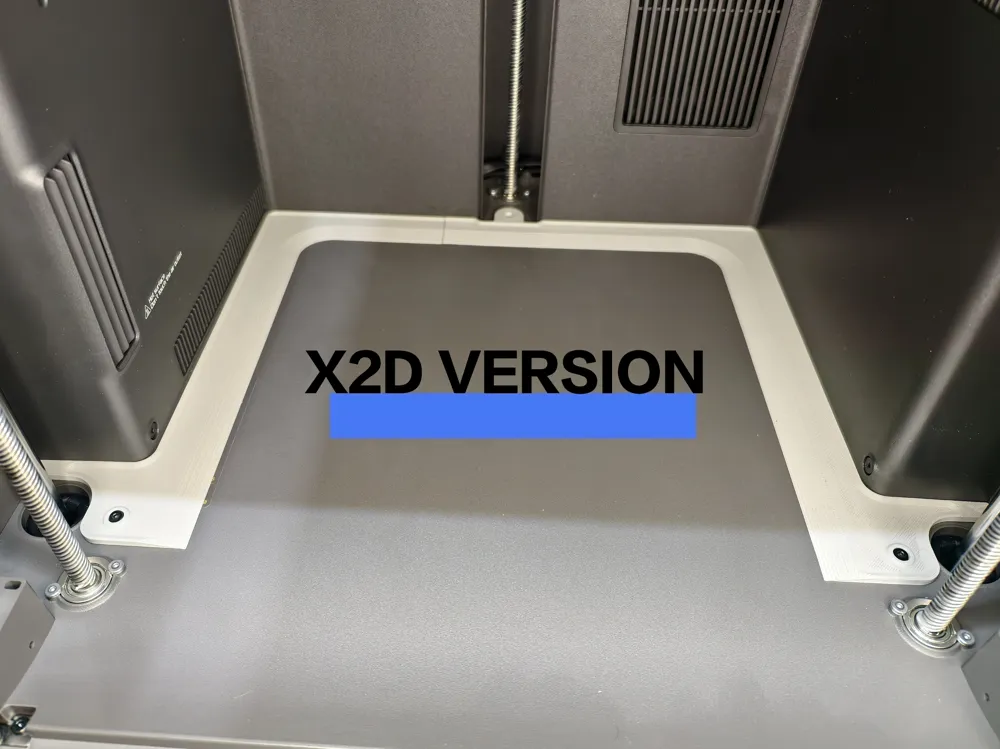 X2D / P2S Dustcover for holes on bottom full cover - Free 3D Print ...