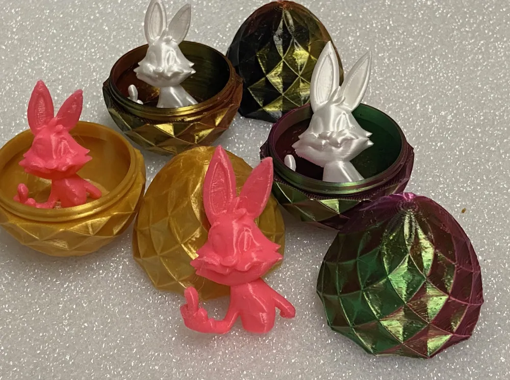 Bad Easter Bunny Giving the Finger in an Egg by Shawnknight MakerWorld ...