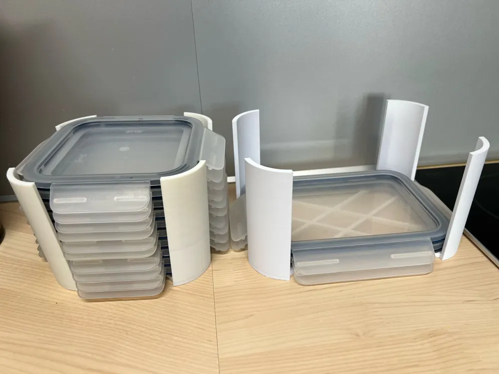 Stackable Lid Organizer for IKEA Containers by Asadehelicoptero MakerWorld: Download Free 3D Models