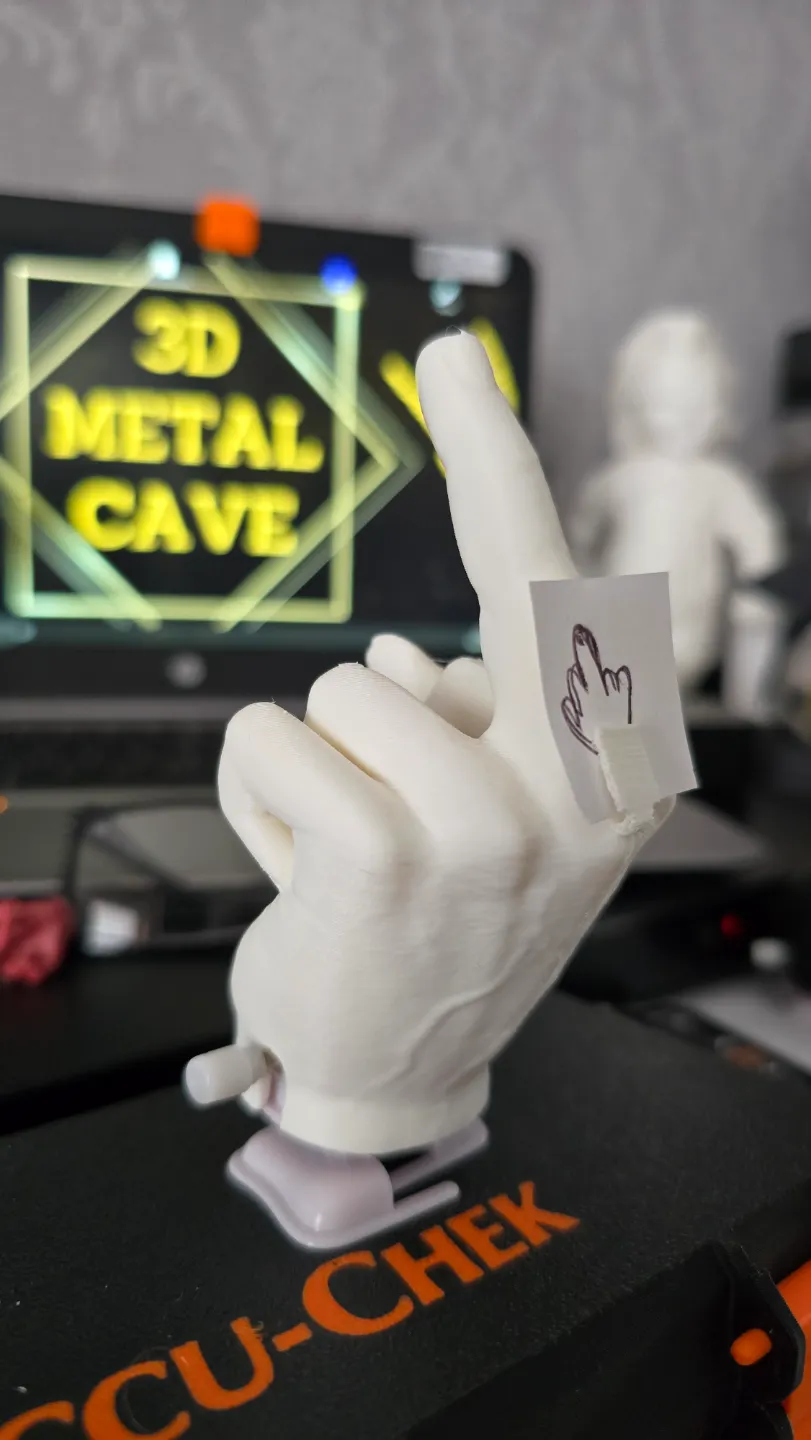 Walking Middle Finger Wind-Up with Clip for Image by 3DMetalCave ...