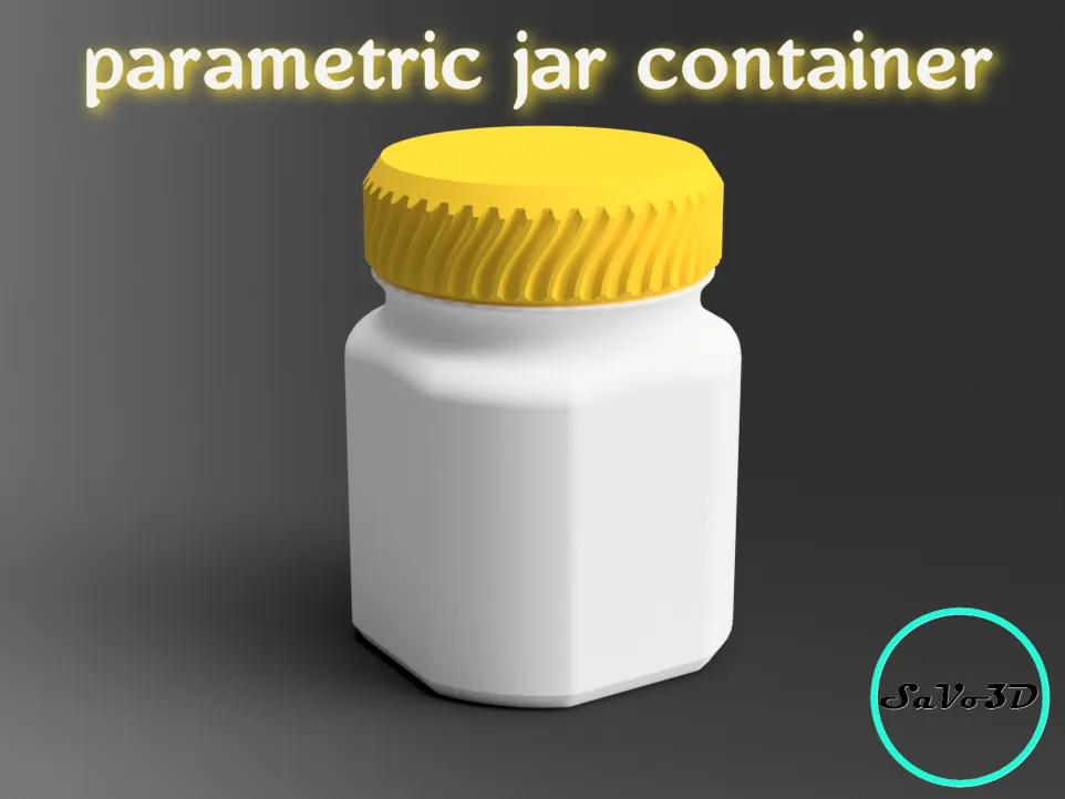 parametric jar container - Free 3D Print Model - MakerWorld