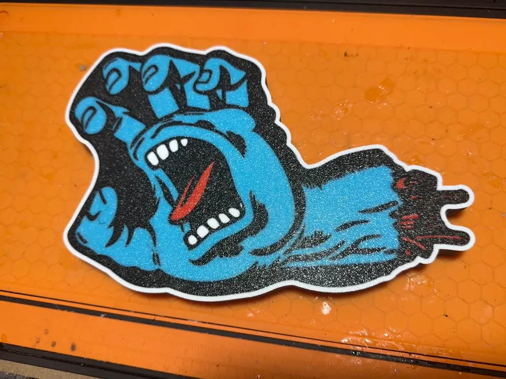 Santa Cruz Iconic Screaming Hand Light Box by zerocool - MakerWorld