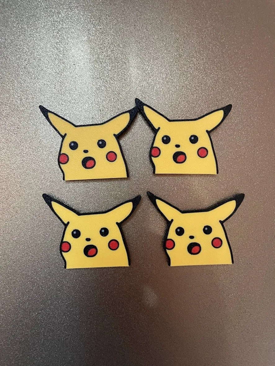 Surprised Pikachu (magnet and keychain) by plomdawg - MakerWorld
