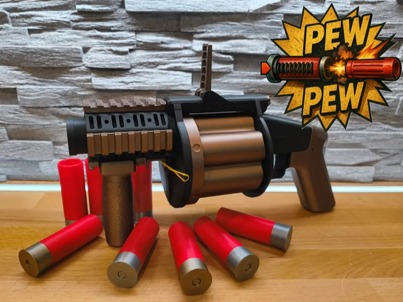 GWR-M6 Grenade Launcher Functional Toy Gun - Free 3D Print Model ...