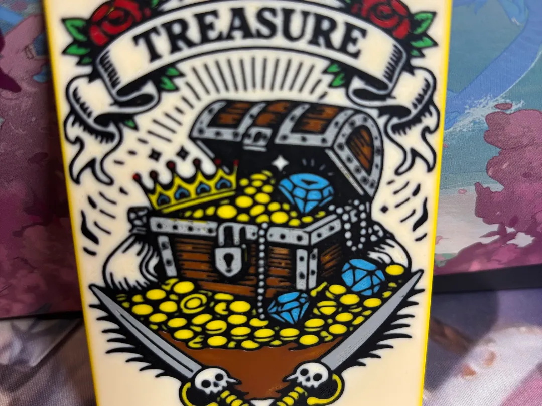 MTG Lorwyn Custom Art Treasure Token - Free 3D Print Model - MakerWorld