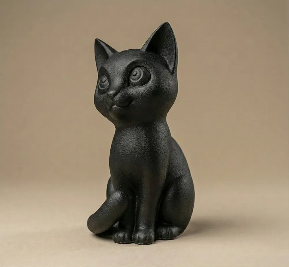 Cute Sitting Cat Decor - Free 3D Print Model - MakerWorld