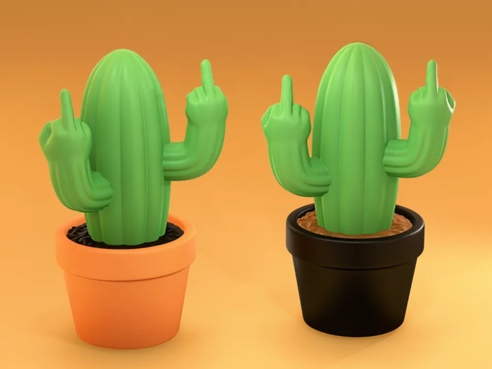 Rude cactus by HoldCtrl MakerWorld: Download Free 3D Models