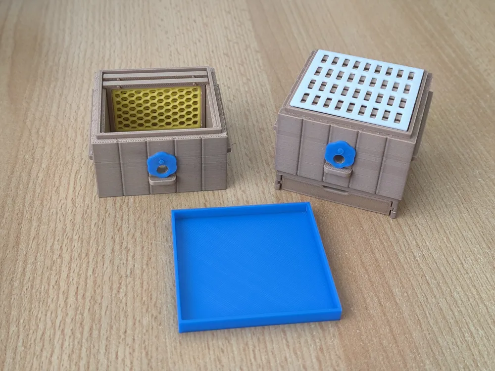 Bee Hive 39x24 in scale - Free 3D Print Model - MakerWorld