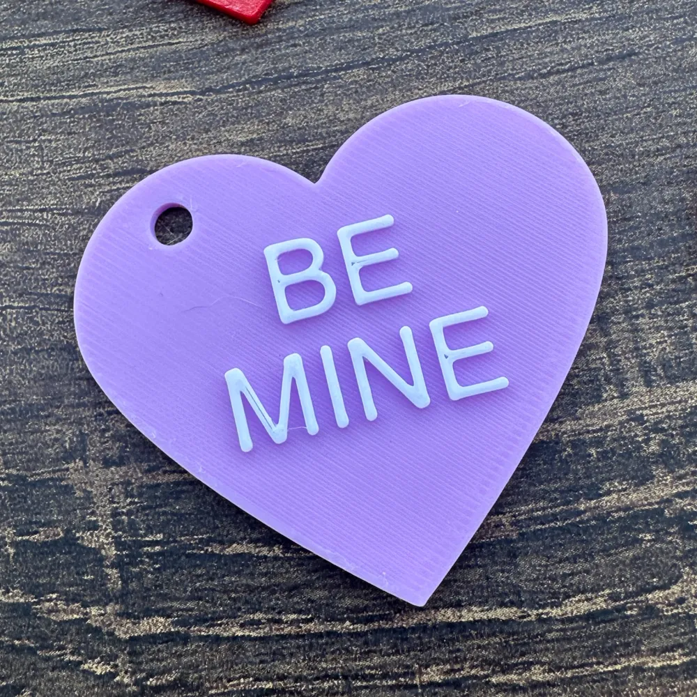 Be Mine Conversation Heart Keychain by Chipped Builds - MakerWorld