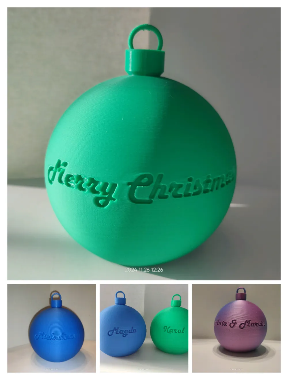 Over 160 Christmas baubles with names on it. - Free 3D Print Model ...