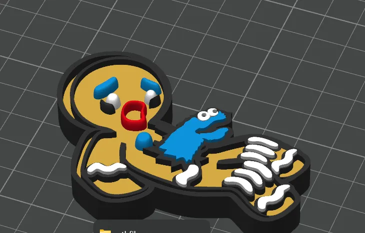 Alien gingerbread fridge magnet by 2D or not 2D, That is the question ...