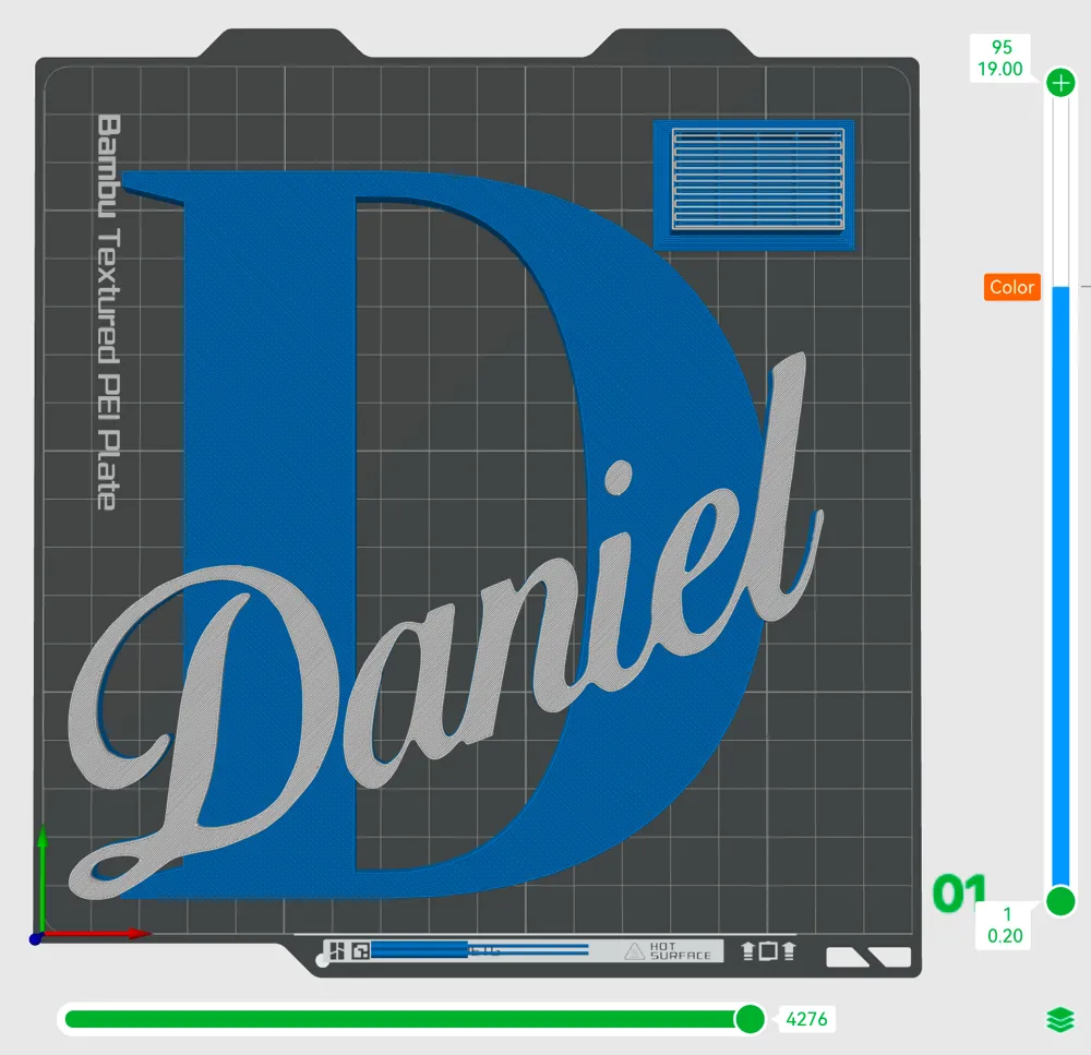 DANIEL name ornament nameplate initial names by meetoo333 MakerWorld ...