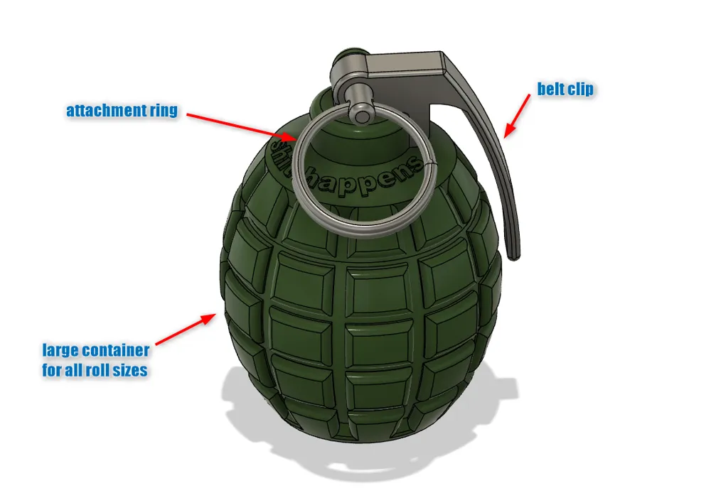 Warrior's poop bag holder by dom_reloaded - MakerWorld