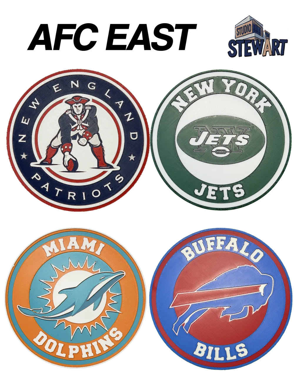 New York Jets NFL LOGO - COASTER/OFFICE SIGN by StudioStewArt ...