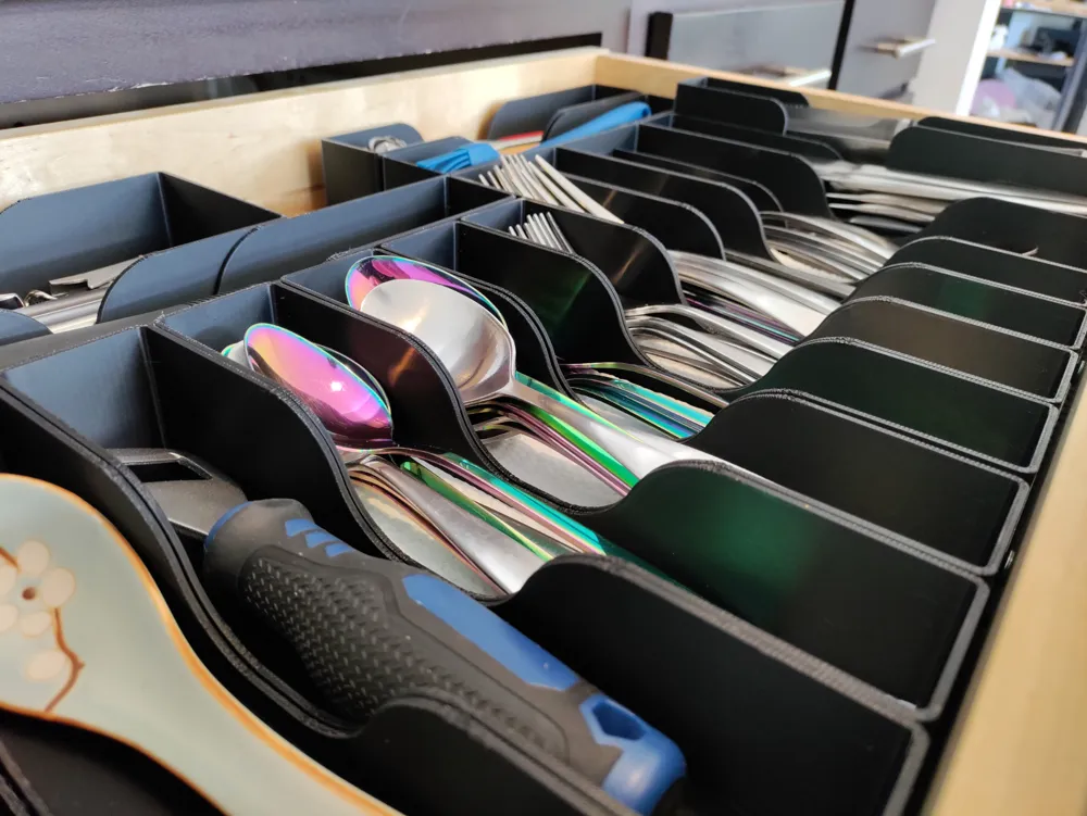 ULTIMATE Gridfinity Silverware Organizer / MODULAR - Free 3D Print ...