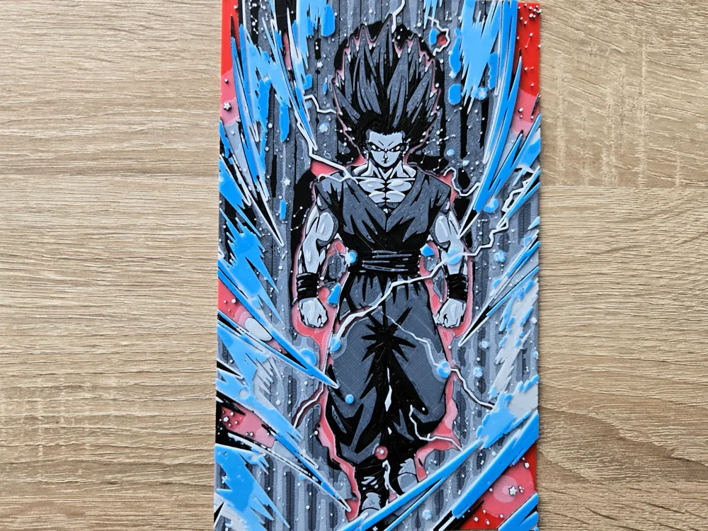Beast Gohan HueForge with Optional Lighting - Free 3D Print Model ...